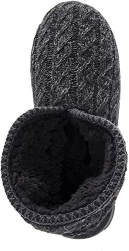 MUK LUKS Men's Mark Slipper, Ebony/Grey, Medium (10-11) M US