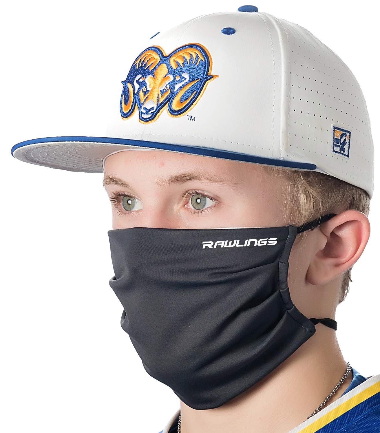 Rawlings | Sports Performance Face Mask | Youth/Small | Head Strap | Black