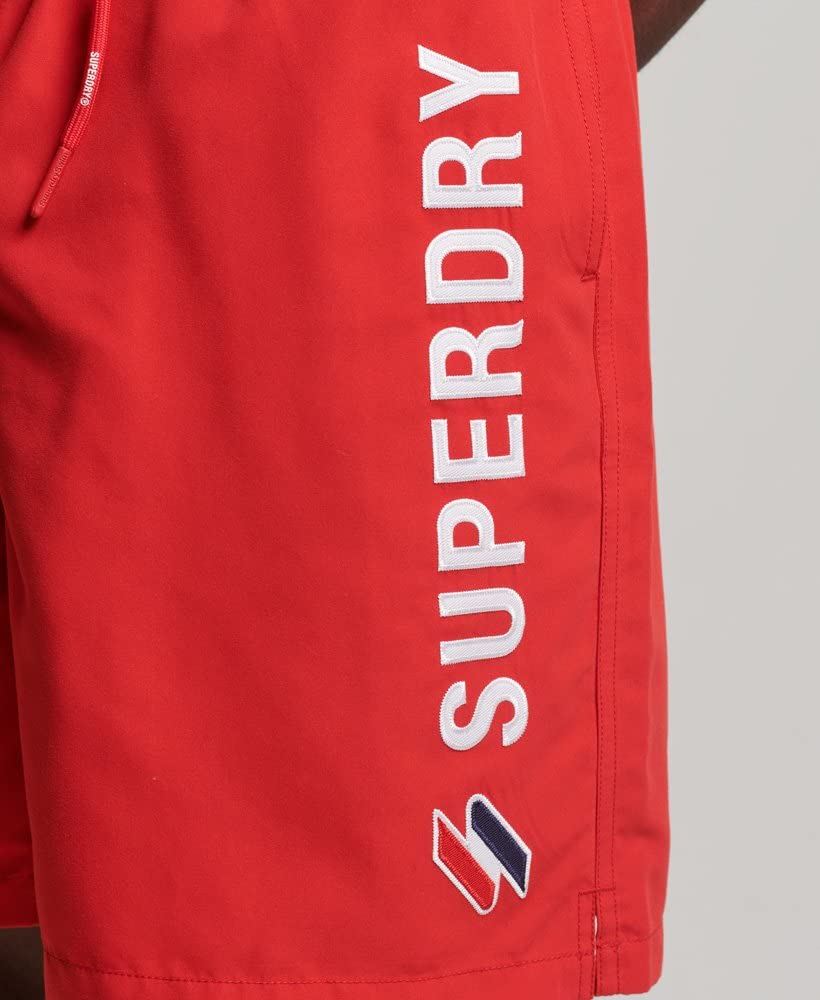 Superdry Men's Standard Code APPLQUE 19INCH Swim Short, Deep Navy, Small