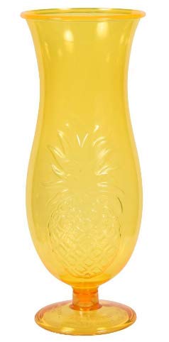 TopNotch Outlet Hurricane Glasses - Plastic Luau Tumblers (4 Pc) Tropical Summer Party Ready - Tall Frozen Cocktail Cups - Break Resistant