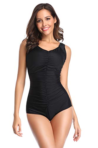 Pocketed Swimwear Mastectomy Swimsuit for Silicone Fake Breast Form Breast Cancer Woman Swimwear886 (as1, alpha, x_l, regular, regular, Black)