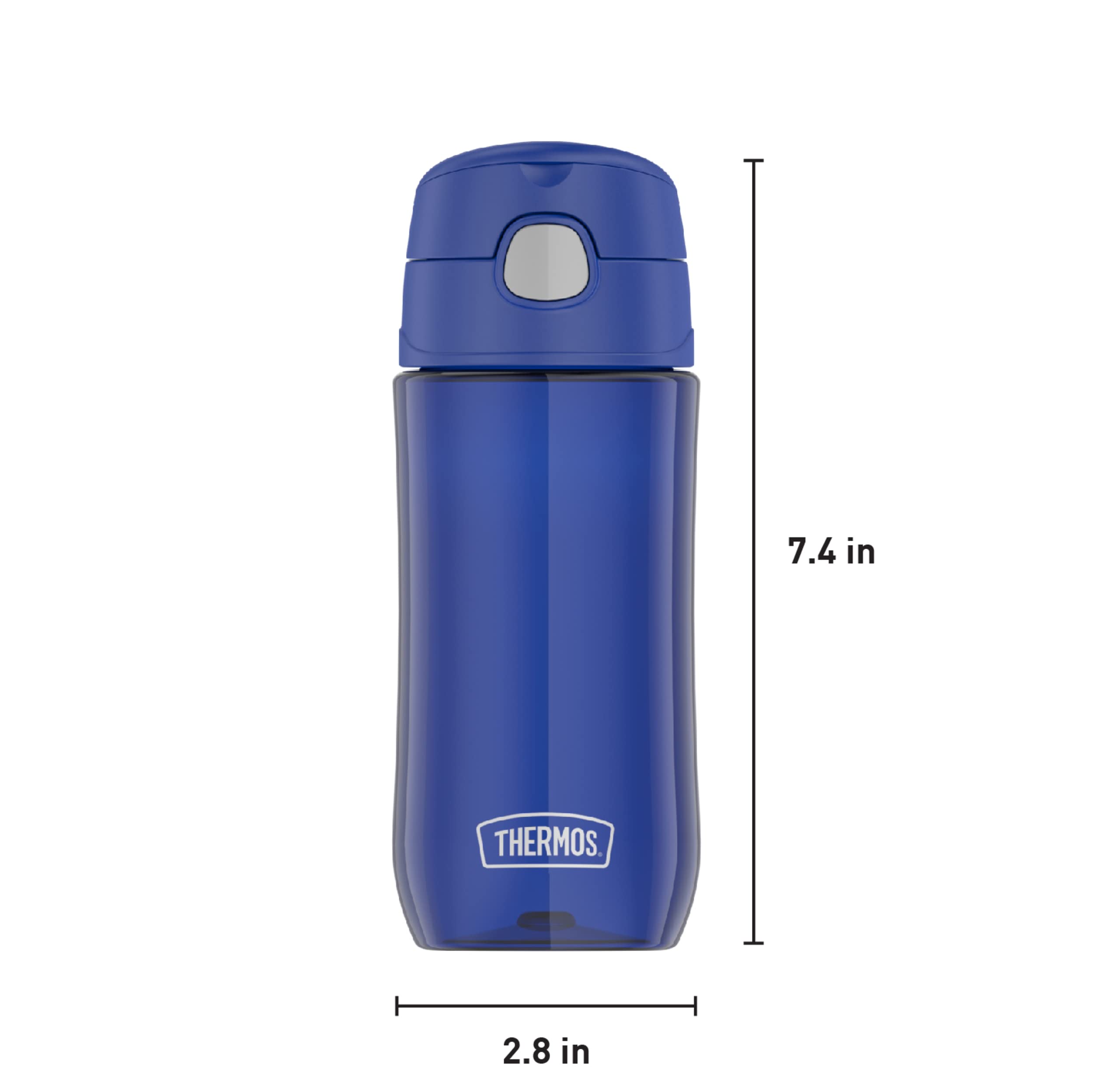 THERMOS FUNTAINER 16 Ounce Plastic Hydration Bottle with Spout, Blueberry