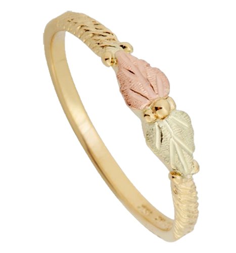Petite Leaves Ring, 10k Yellow Gold, 12k Green and Rose Gold Black Hills Gold (6)