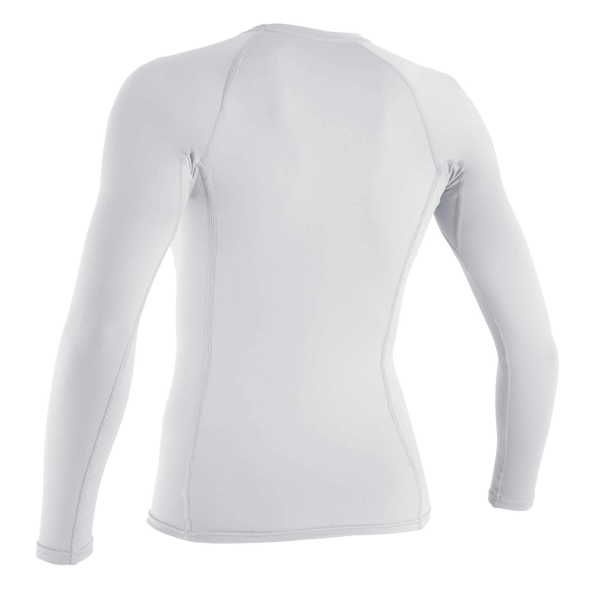 O'NEILL UV Sun Protection Womens Basic Skins Long Sleeve Crew Sun Shirt Rash Guard, White, Medium