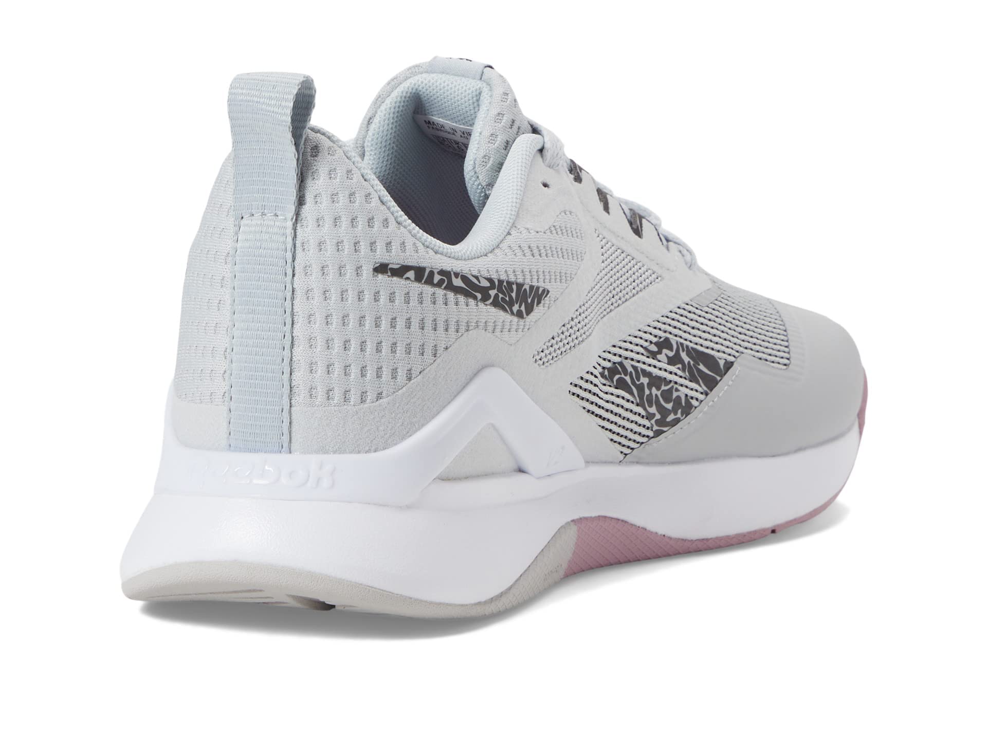 Reebok Women's Nanoflex TR 2.0 Cross Trainer, Pure Grey/White/Black, 8.5