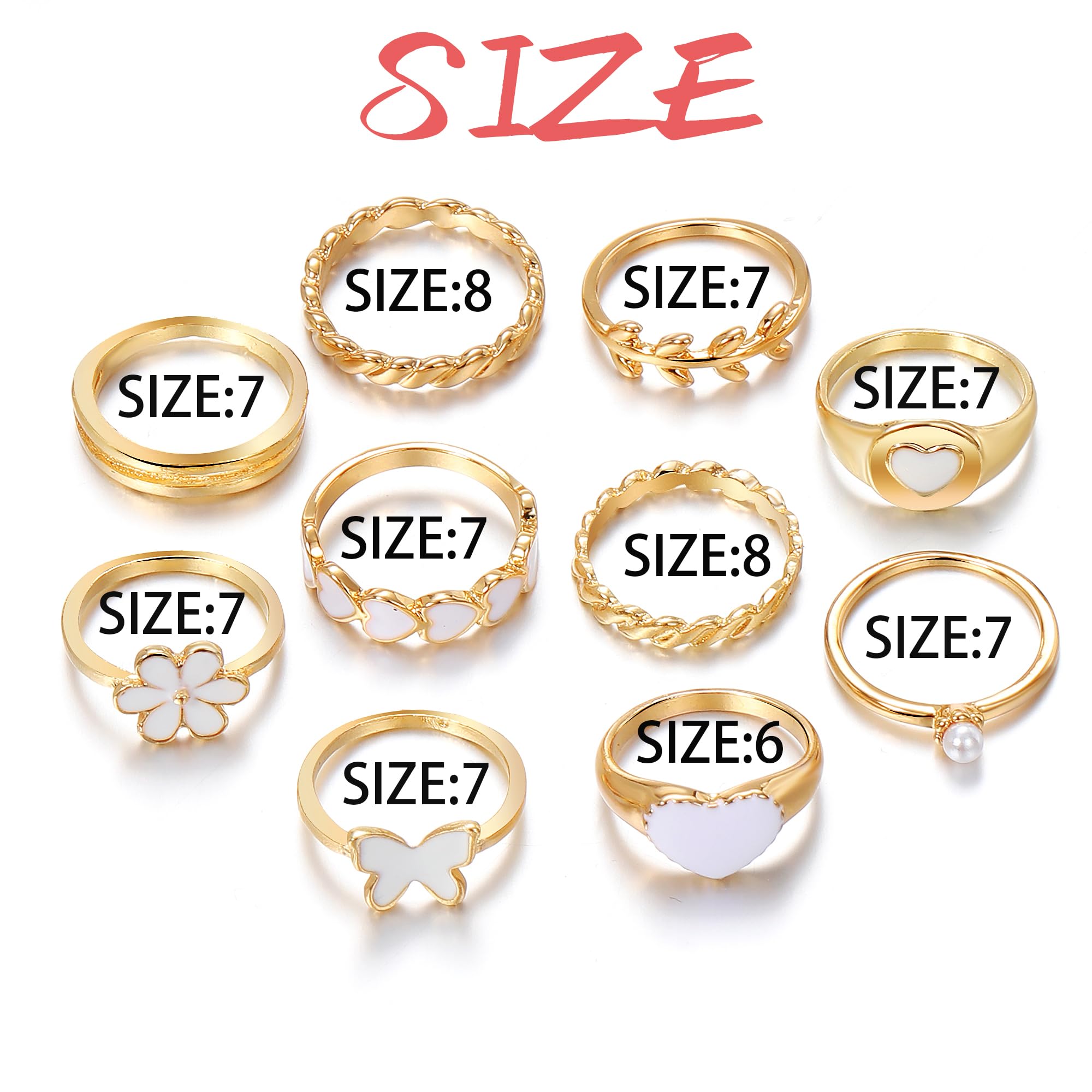 ZOVOLI 19-36 Pcs Gold Boho Knuckle Rings Set for Women, Vintage Stackable Dainty Joint Finger Gold Jewelry Set with Love Pearl and Sparkling Crystals (25-Pcs)