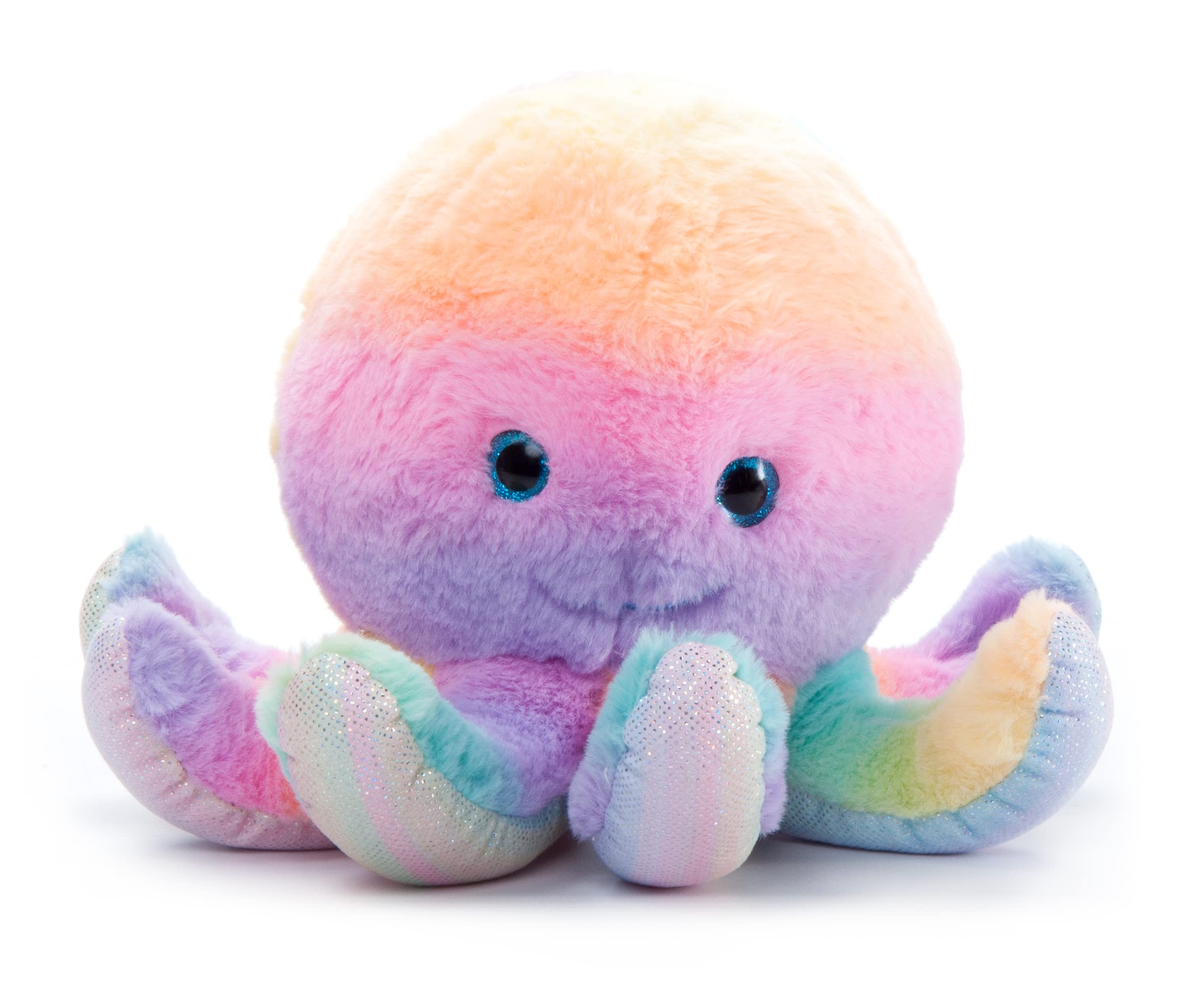 The Petting Zoo Octopus Stuffed Animal Plushie, Ombrez Ocean Animals, Rainbow Zoologee Octopus Plush Toy 10 inches