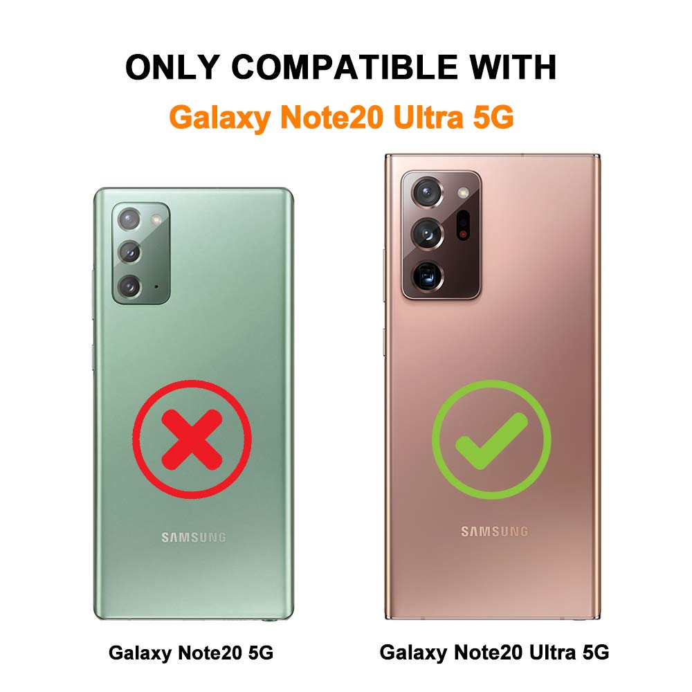 MOSNOVO Designed for Galaxy Note 20 Ultra Case, [6.6 FT Military Grade Drop Protection] Clear Shockproof Phone Cover for Samsung Galaxy Note 20 Ultra 5G - Floral Garden