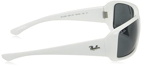 Ray-Ban Rb4338 Square Sunglasses, White/Dark Grey, 59 mm