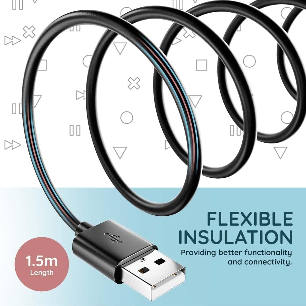 REYTID USB Charging Cable Compatible with Turtle Beach Stealth 520, 600, 700 Gaming Headsets Micro USB Lead - Replacement Battery Charger