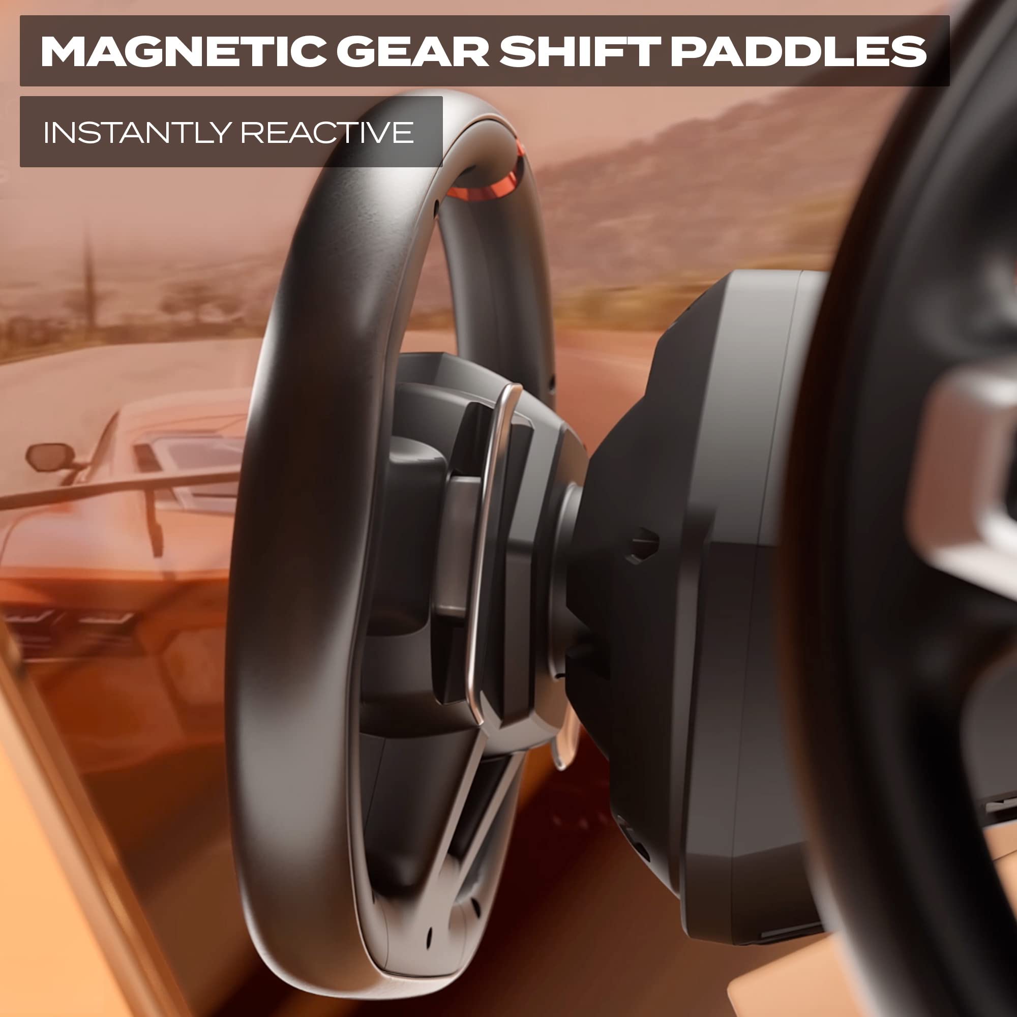 Thrustmaster T248X, Racing Wheel and Magnetic Pedals, HYBRID DRIVE, Magnetic Paddle Shifters, Dynamic Force Feedback, Screen with Racing Information (Compatible with XBOX Series X/S, One, PC)