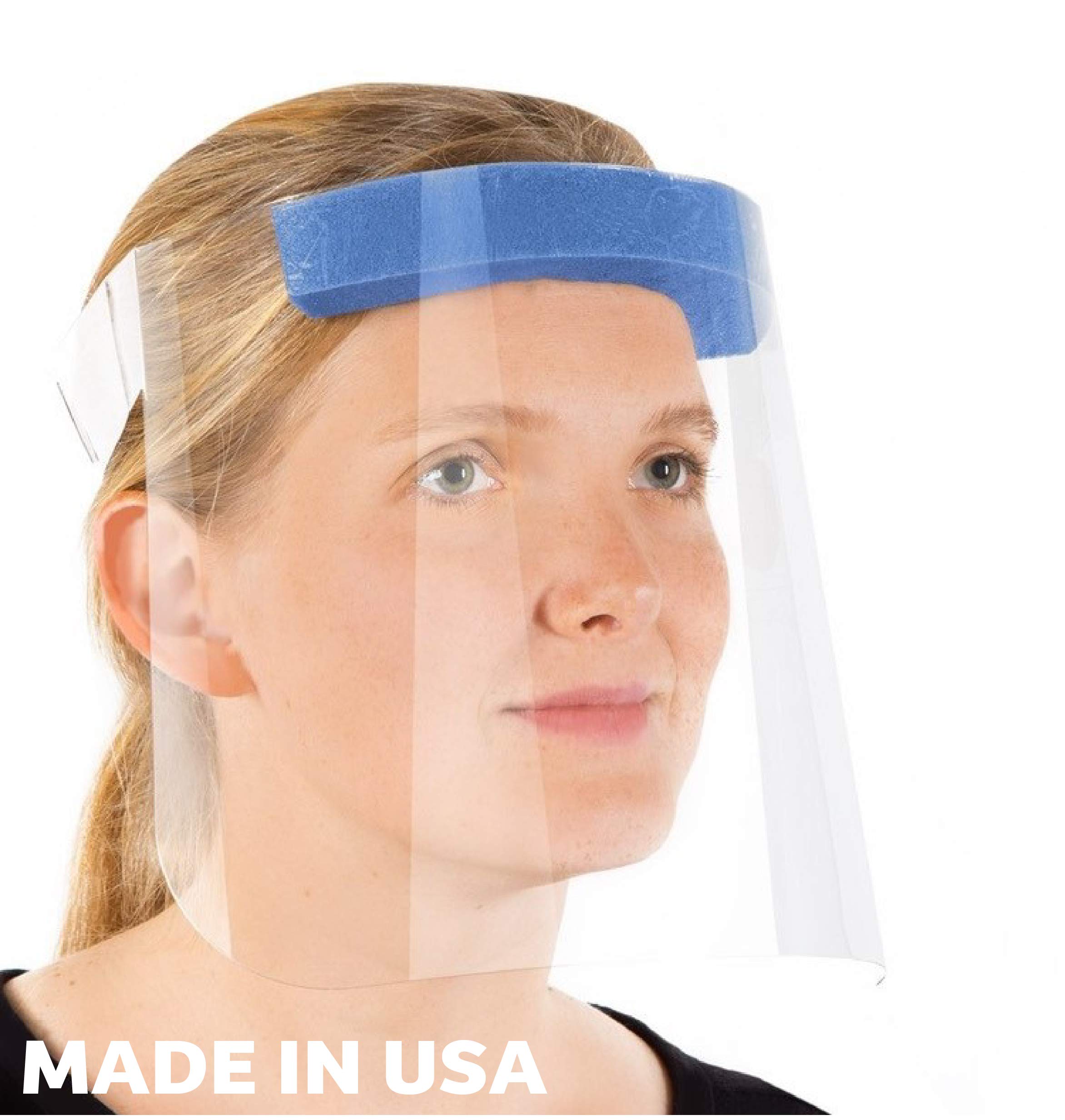 REZVANI Protective Face Shields with Clear Vision, Adjustable, Lightweight and Anti-Fog For Eye Protection. (2 Pack)