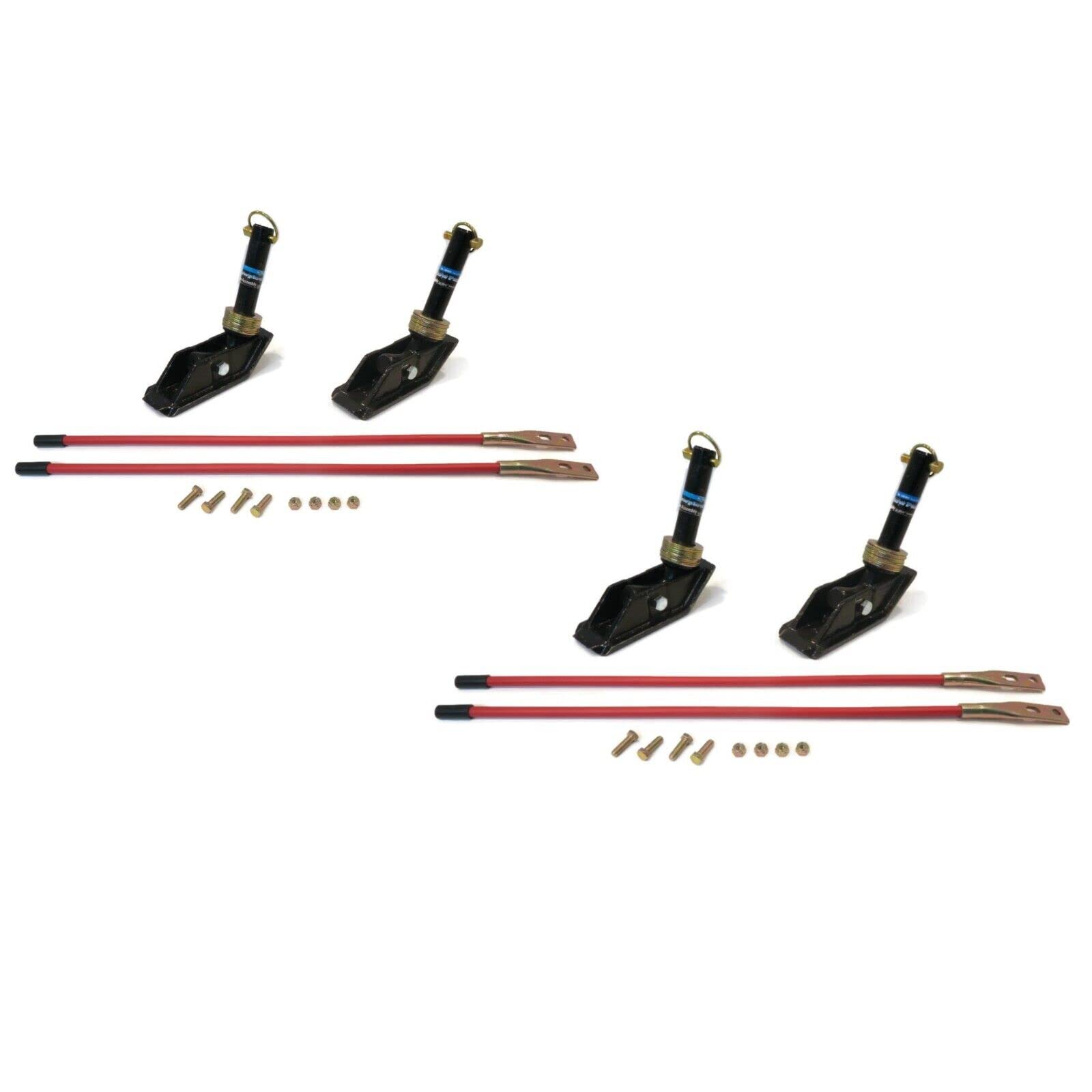 The ROP Shop | Heavy Duty (4) Square Snow Shoes & (2) Blade Guides for SNO-Way 96106696