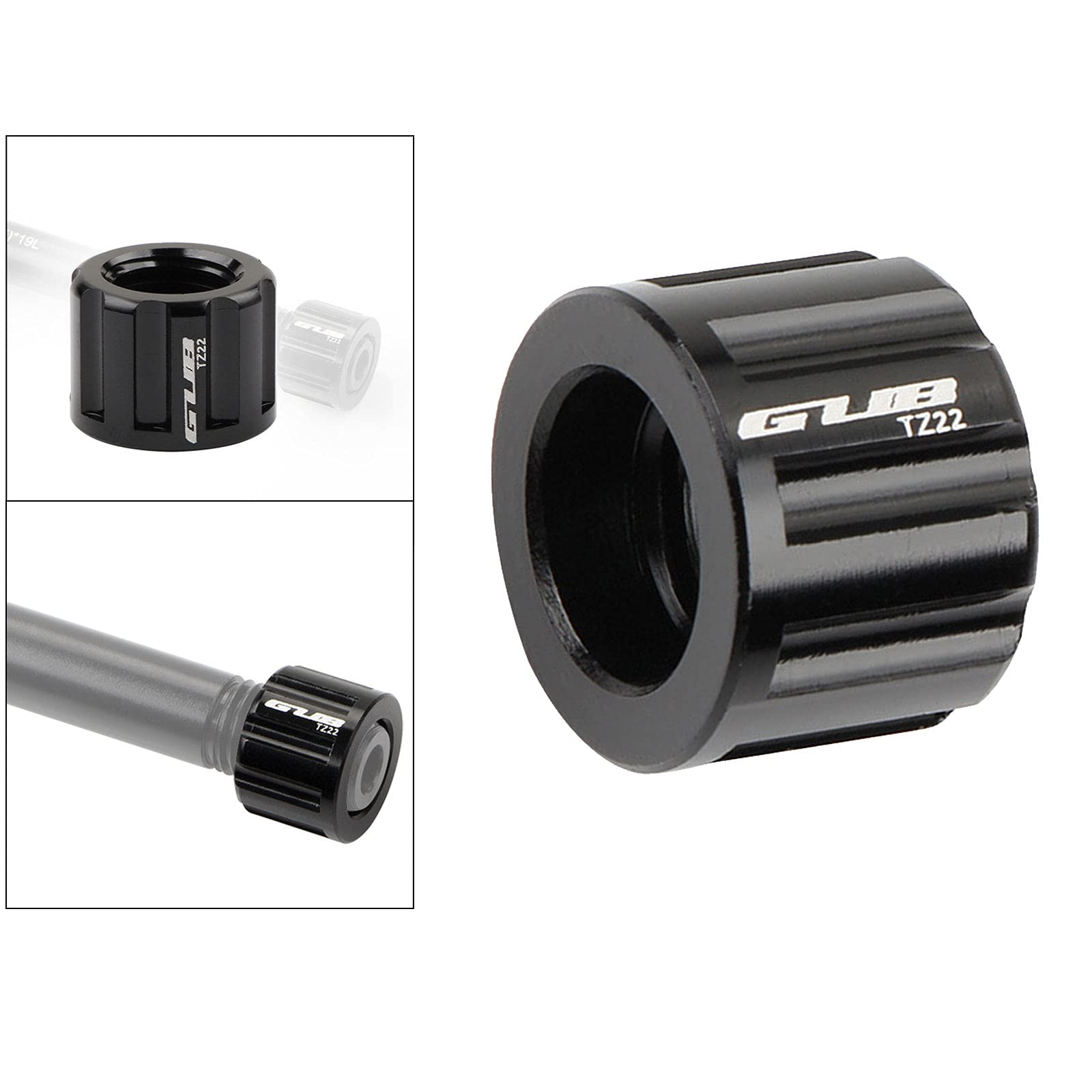 SM SunniMix Bike Thru Axle Nuts Wheel Hub Axle 14mm Quick Release Hub Aluminum Alloy Skewer Bolt Screw Nuts Fastener Mountain MTB Shaft Lever Replacement