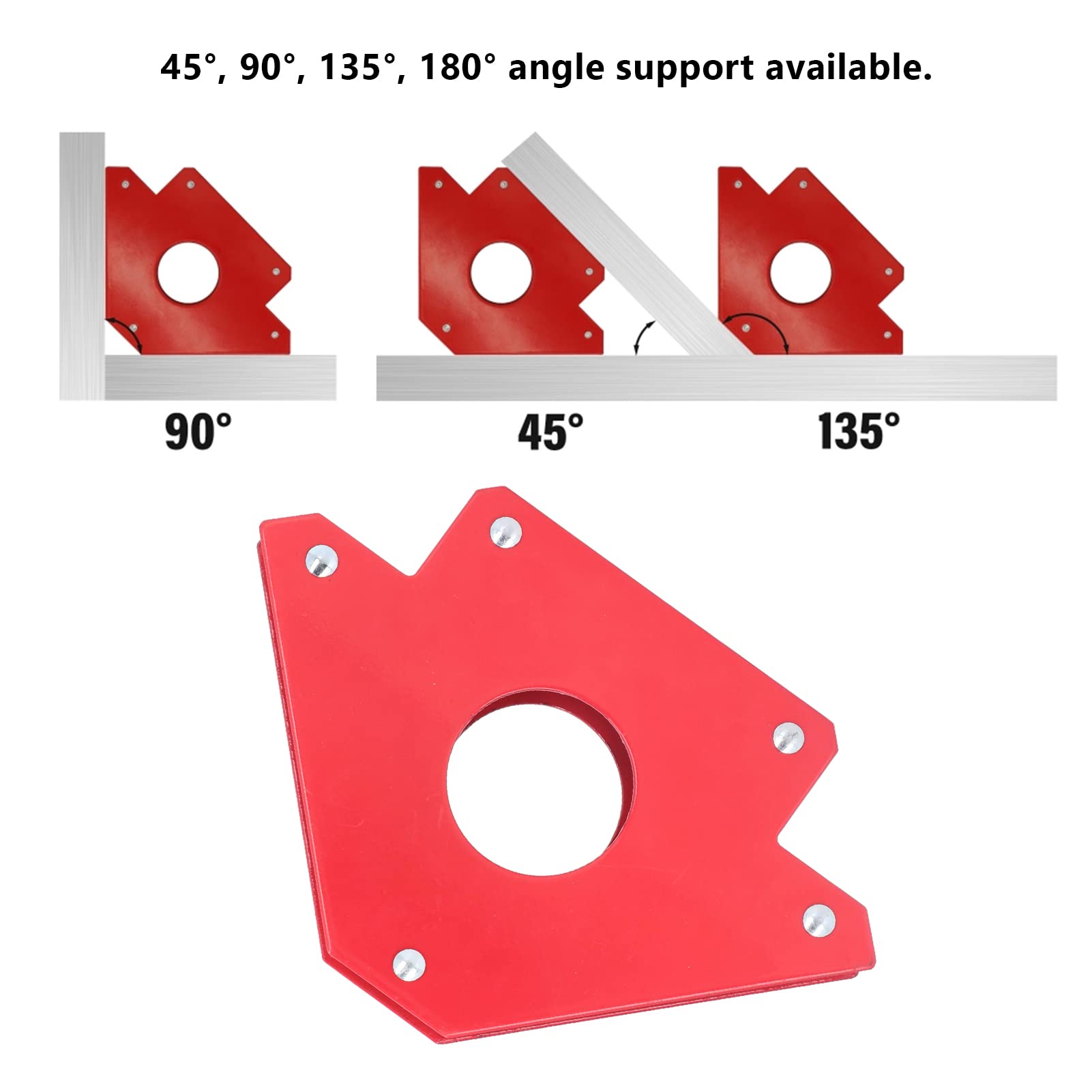 Welding Magnet Centre Hole 75lbs 5in Welder Angle Support Firm Fixing for Marking