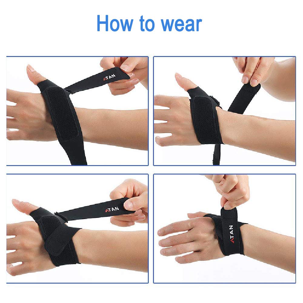 Thumb stabilizer, Joint Thumb Protector for Arthritis or Soft Tissue Injury, Light and Breathable, Stable and unrestricted, Carpal Tunnel, Arthritis, Reversible stabilized Thumb Support (Black,M)