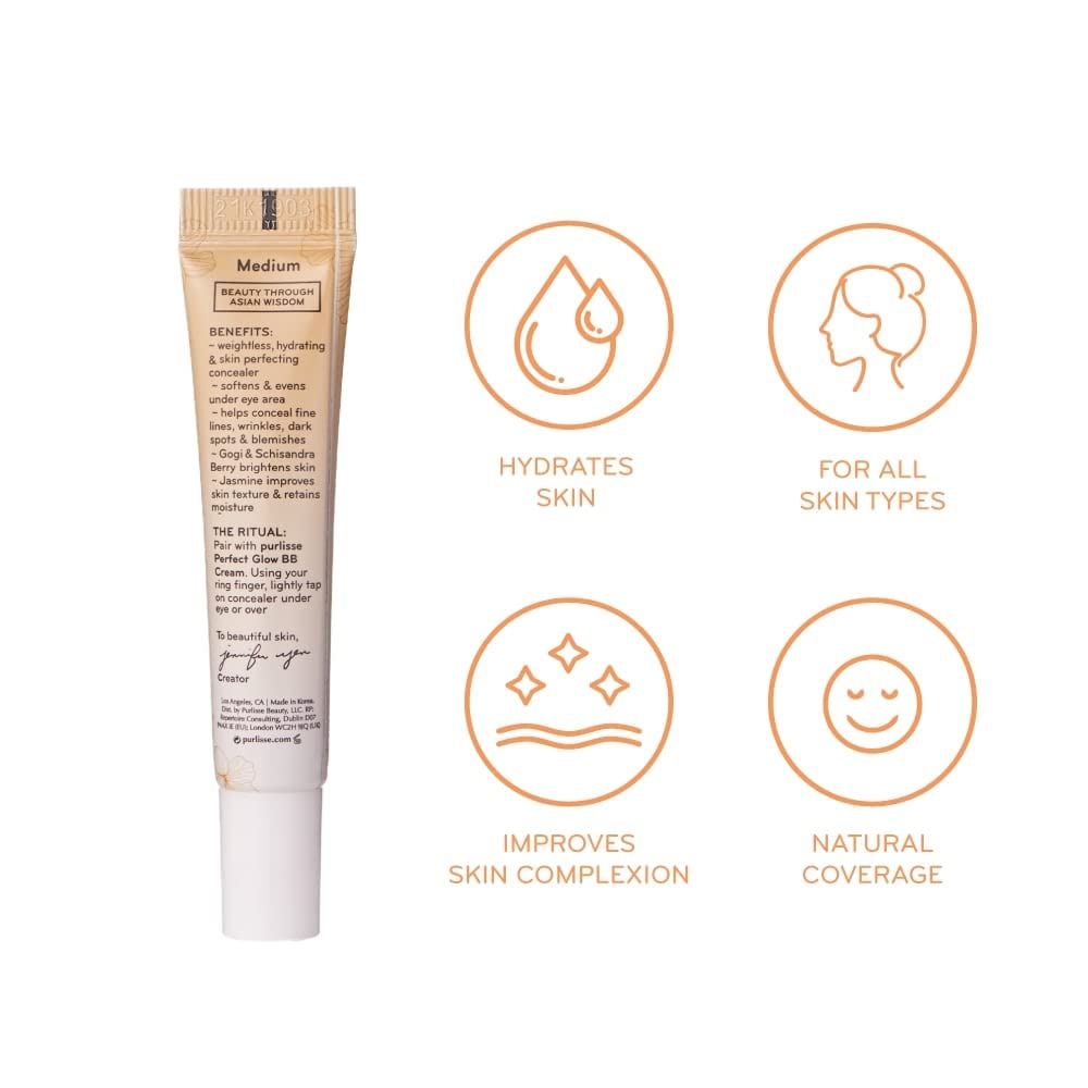 pūrlisse BB Concealer - BB Cream for All Skin Types - Oil-Free Moisturizing, Smooths Blemishes - .34 Ounce (Fair)