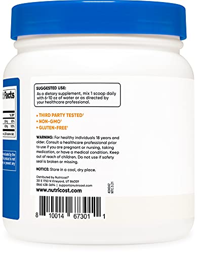 Nutricost Calcium Magnesium Powder 60 Servings - Bone Support, Non-GMO, Gluten Free (from Calcium Citrate and Magnesium Citrate) (Unflavored)