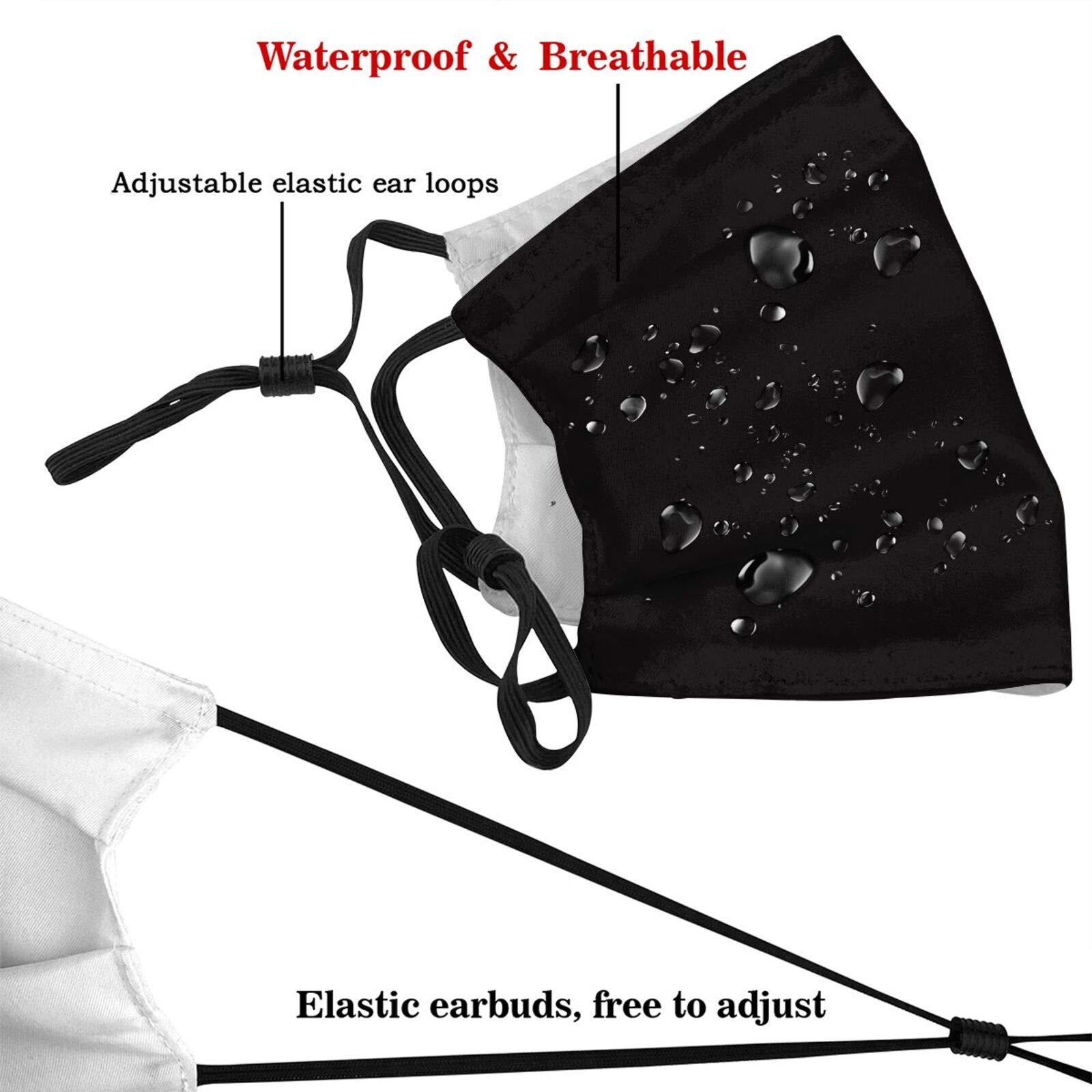 Puerto Rico Face Mask Unisex Balaclava Mouth Cover With Filter Windproof Dustproof Adjustable