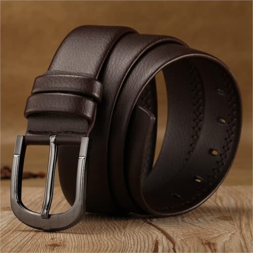 Wei-Secret Men's belt, artificial leather belt, environment-friendly belt, simple belt, casual belt, gifts for men, Father's Day gift (2 pieces)