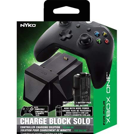 Nyko Charge Block Solo - Xbox Controller Charging Station w/ 1 Battery Pack & Micro-USB Charge Cable -Xbox one Only/Not Compatible with Xbox S/X or Xbox Controllers with a Home Button