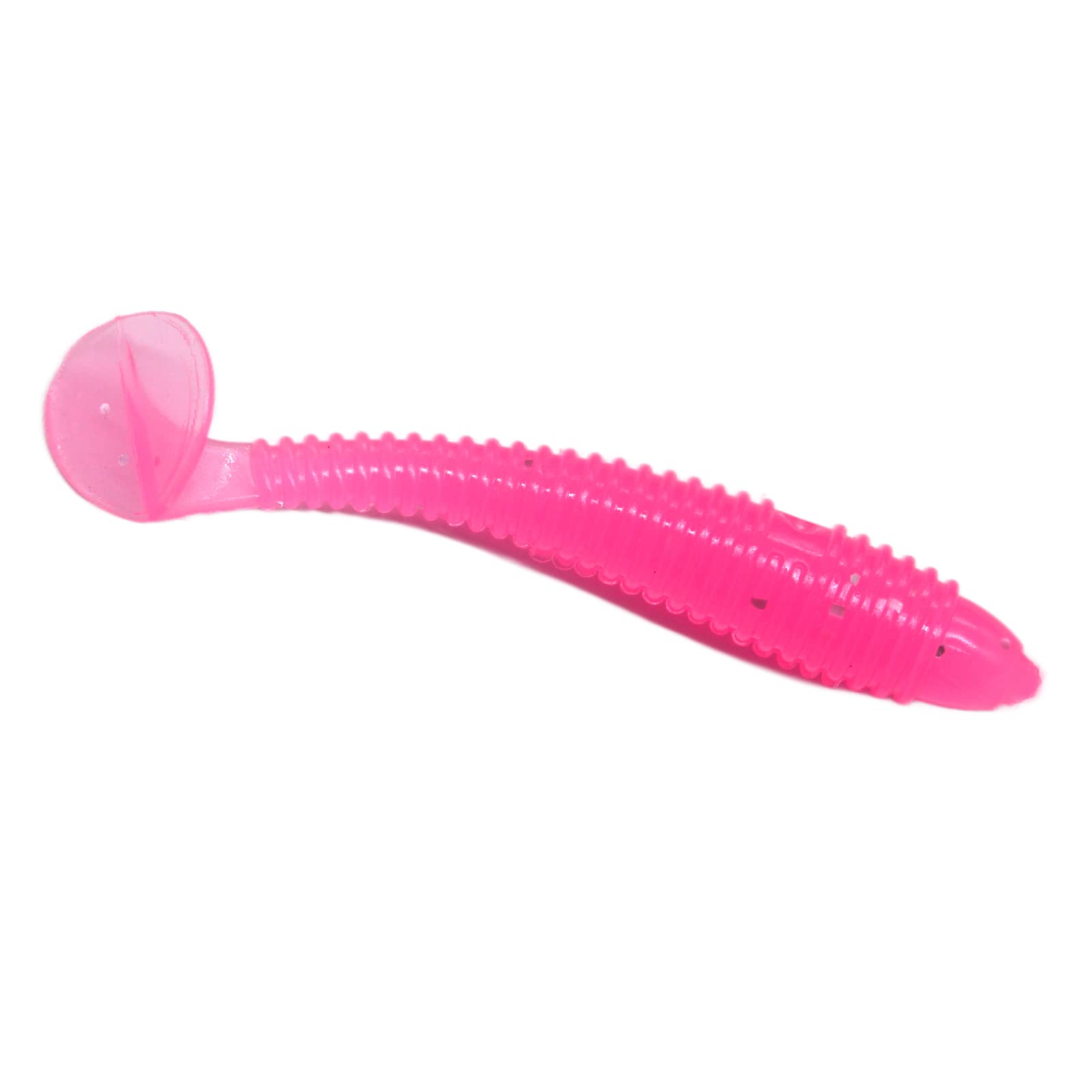 Tolure Bellow Paddle Tail Swimbaits Soft Plastic Bass Lure Baits Bellow Soft Lure Plastic Bait for Saltwater/Freshwater Fishing 3.2g/pc, 10pcs/Pack (Pink)