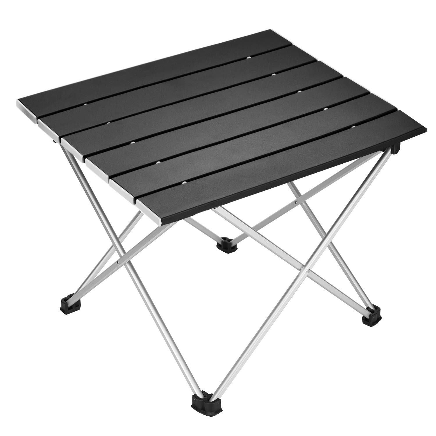 Portable Camping Table,Aluminum Folding Table Ultralight Camp Table with Carry Bag Collapsible Table Top for Picnic,Cooking,Camping,Beach,Festival (Mediuml(22'' x 6'' x 2.5''))