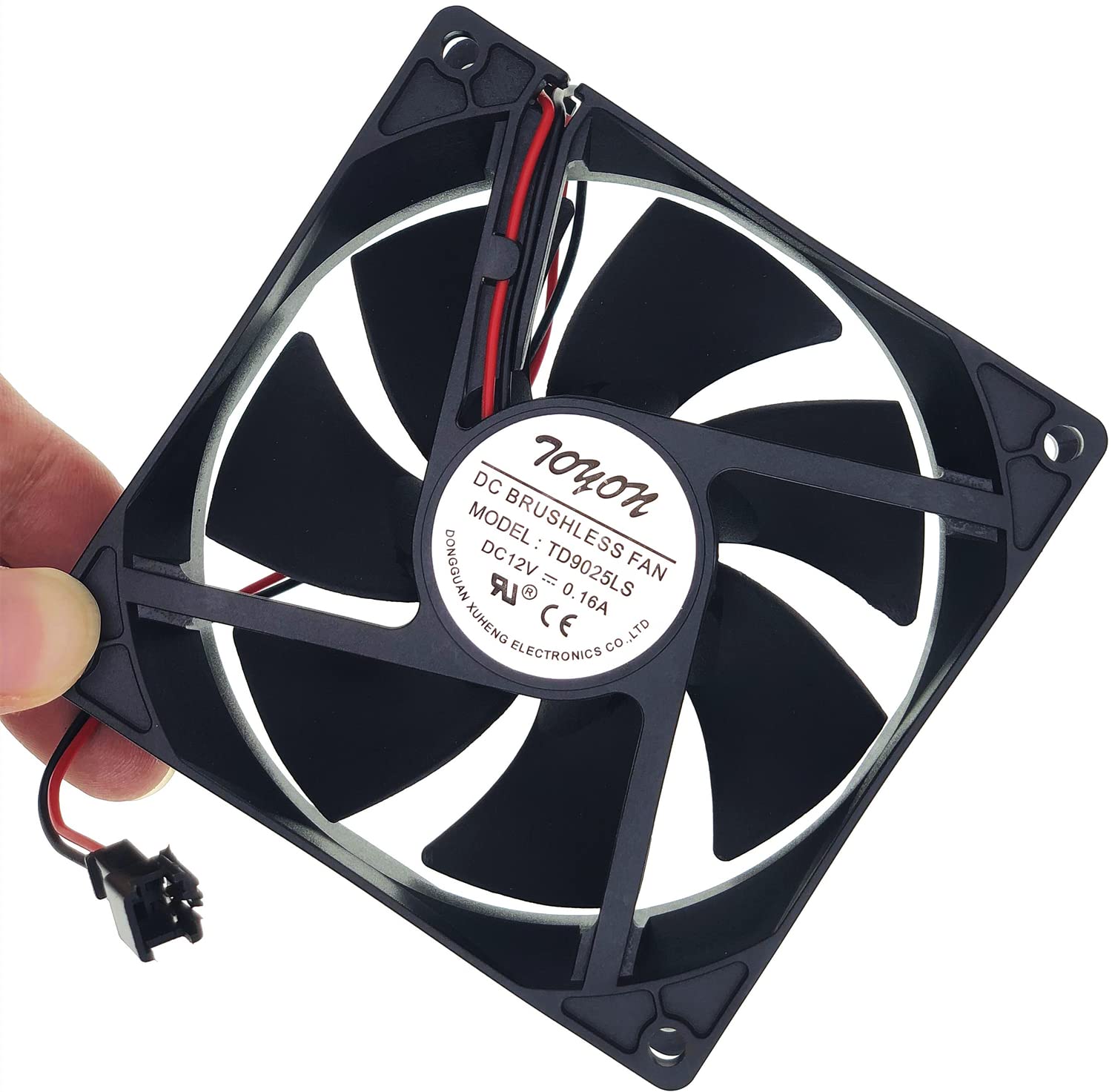 TD9025LS 9025 Cooling Fan for Wine Fridge, Hotel Refrigerator,DC12V 0.16A 1.92w 2-Wire 90x90x25MM brushless Fan