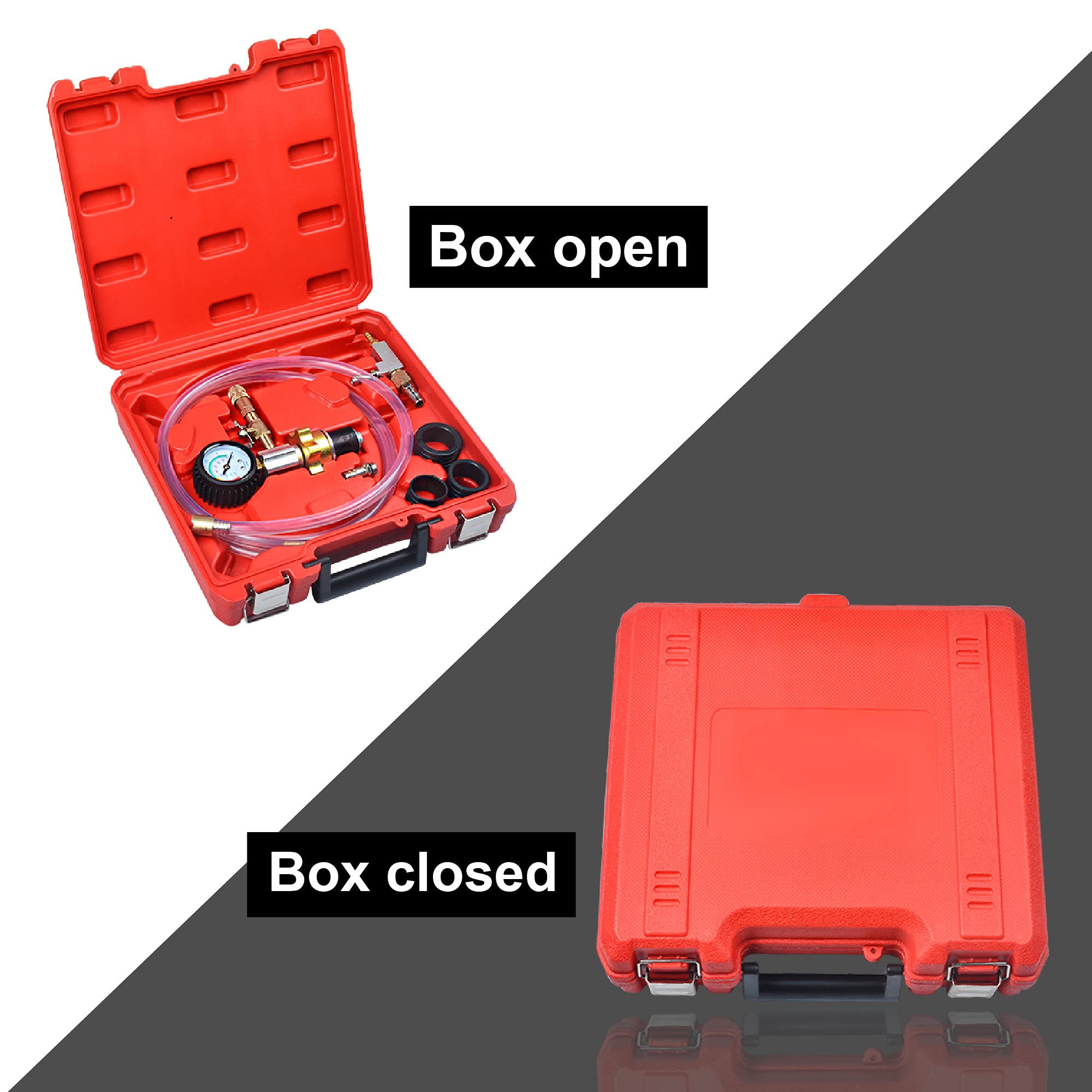 Prokomon Automotive Vacuum Cooling System Auto Car Radiator Coolant Refill & Purging Tool Gauge Kit