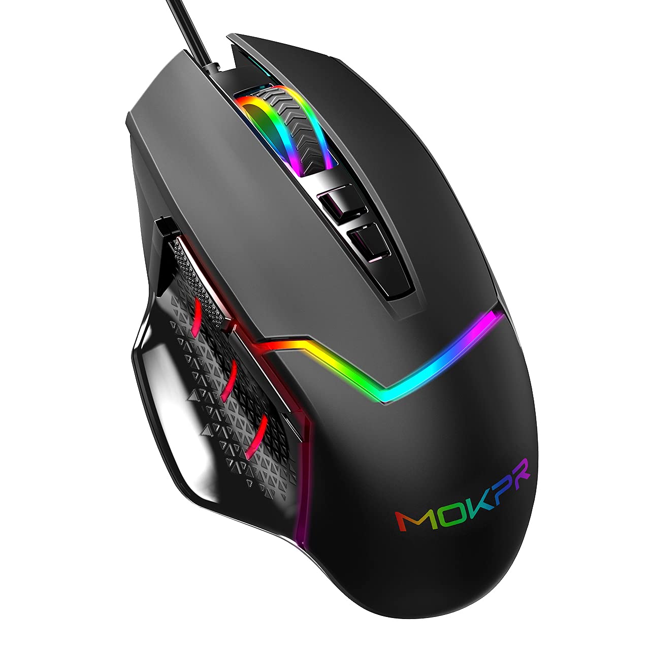 RGB Gaming Mouse Wired, 8000 DPI - 1000Hz Polling Rate - 8 Programmable Buttons - Mechanical Switches - Fire Button - 5 Adjustable DPI, Ergonomic USB Computer Gaming Mouse for Laptop PC Mac Work