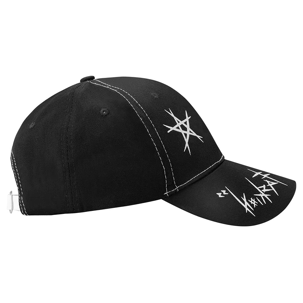 Slvoefi Unisex Graffiti Baseball Cap,Dad Hats,Hip Hop Style Trucker Hat,Black White Fashion Hat for Men's Women Adjustable Baseball Caps (Black and White)
