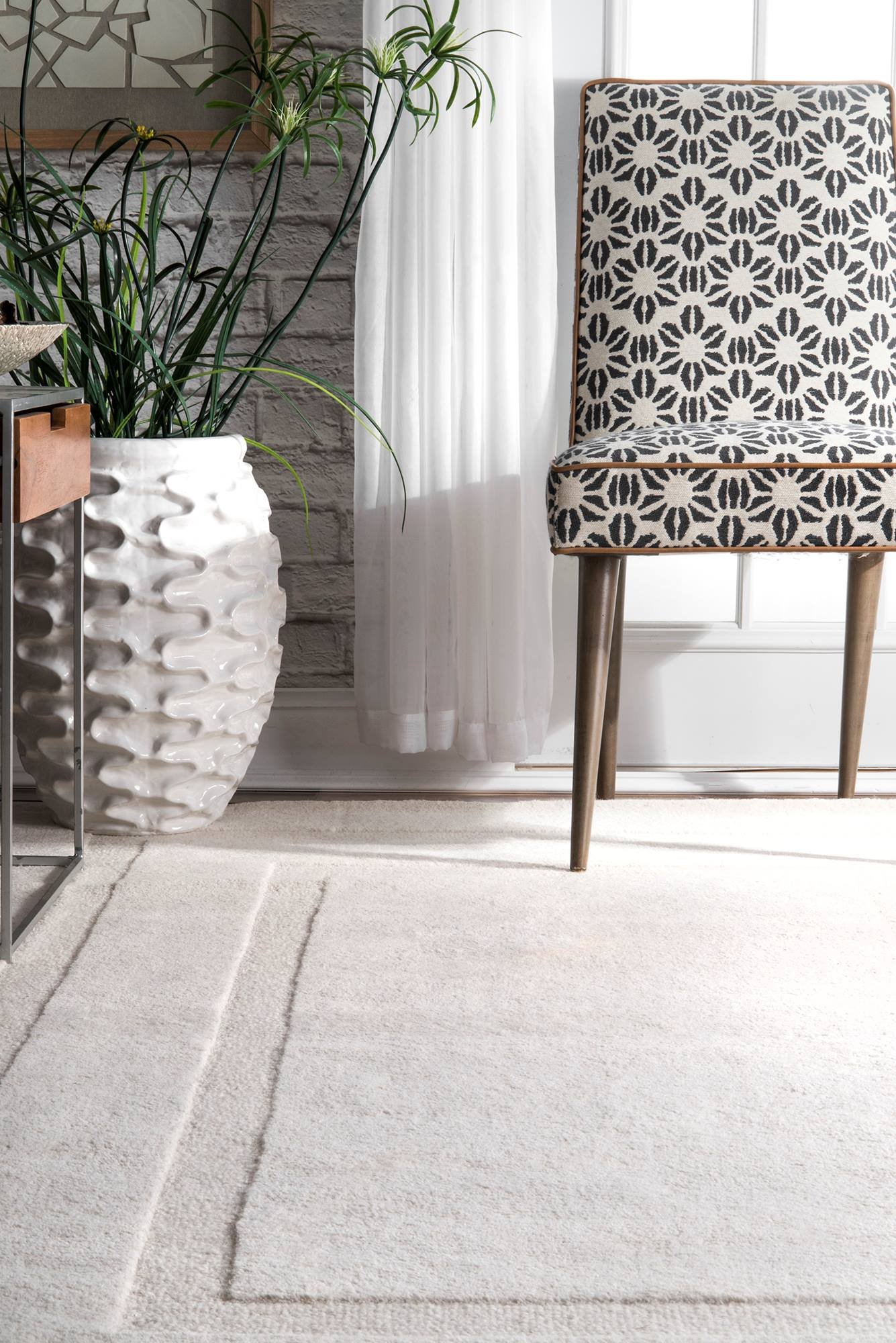 nuLOOM Handmade Border Zamora Area Rug, 8x10, Ivory