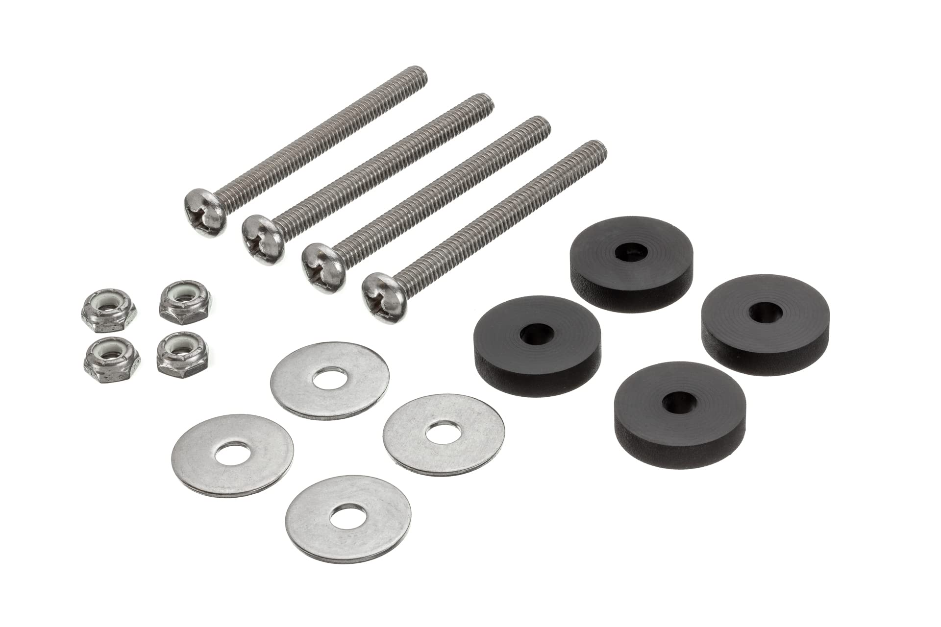 MotorGuide 8M4000873 Trolling Motor Mounting Kit β for Bow-Mount Brackets β Set of 4 Screws, Washers, Rubber Washers & Nuts