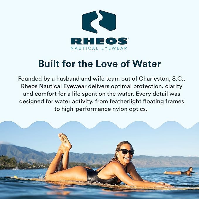 Rheos Sapelos Floating Polarized Sunglasses | 100% UV Protection | Ideal for Fishing and Boating (Tortoise | Rose)