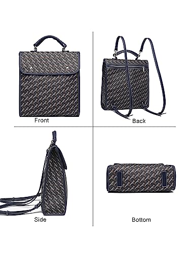 SELF FIND Backpack Purse for Women Fashion Designer Travel Backpack Vegan Leather Shoulder Bags for College Work Gift(Blue)