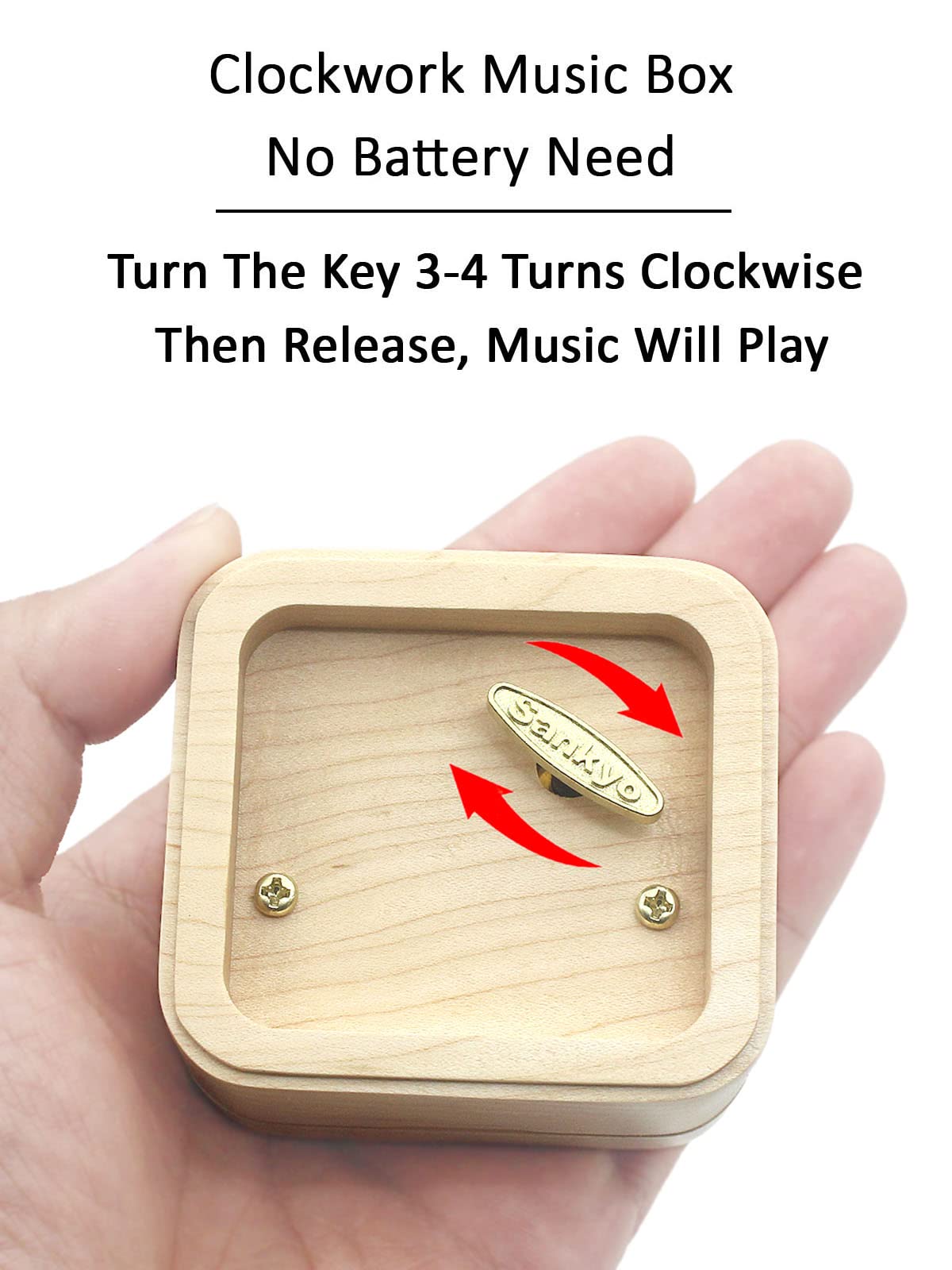Sinzyo Sailor Moon Music Box Vintage Wood Carved Wind Up Musical Box Gift for Christmas,Birthday,Valentine's Day(Musical Note Walnut Box)
