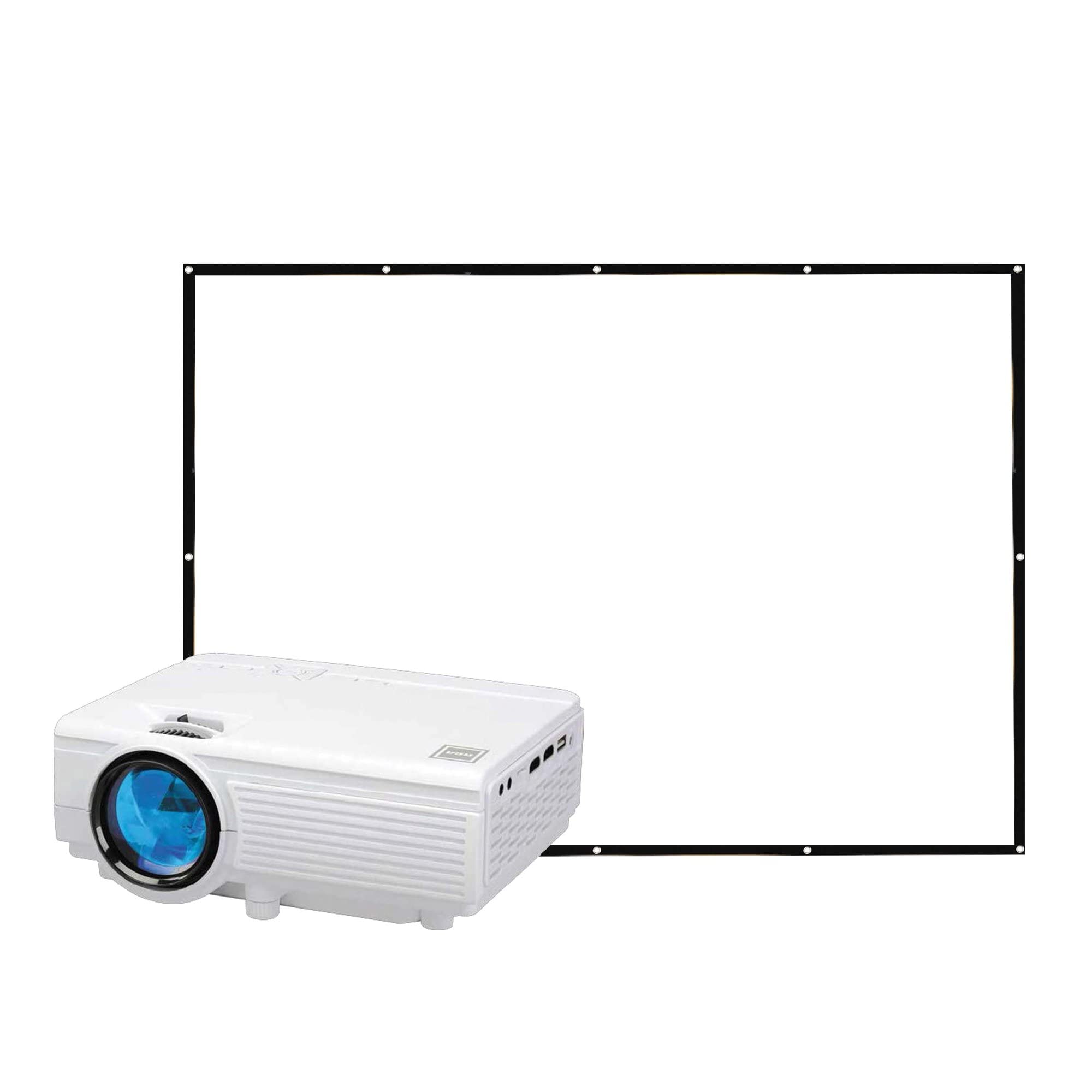 RCA 480P LCD Home Theater Projector with Bonus 100" Fold up Projector Screen RPJ166-COMBO