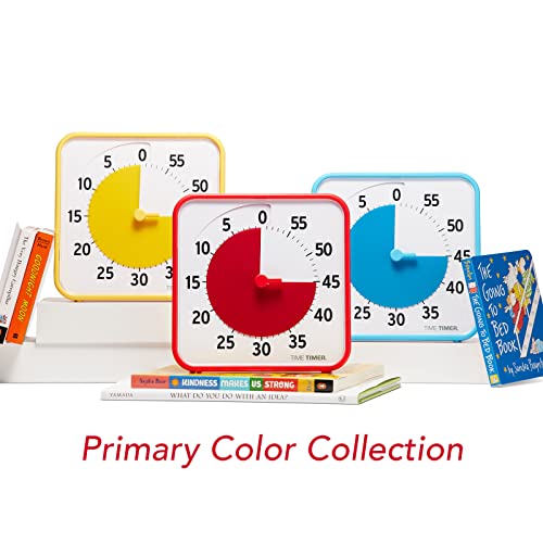 Time Timer 8 Inch Learning Center Classroom Set β 60 Minute Visual Timer for Kids with Dry Erase Activity Cards for Kids Classroom, Learning Centers and Teachers Desk Clock, Primary (3-Pack)