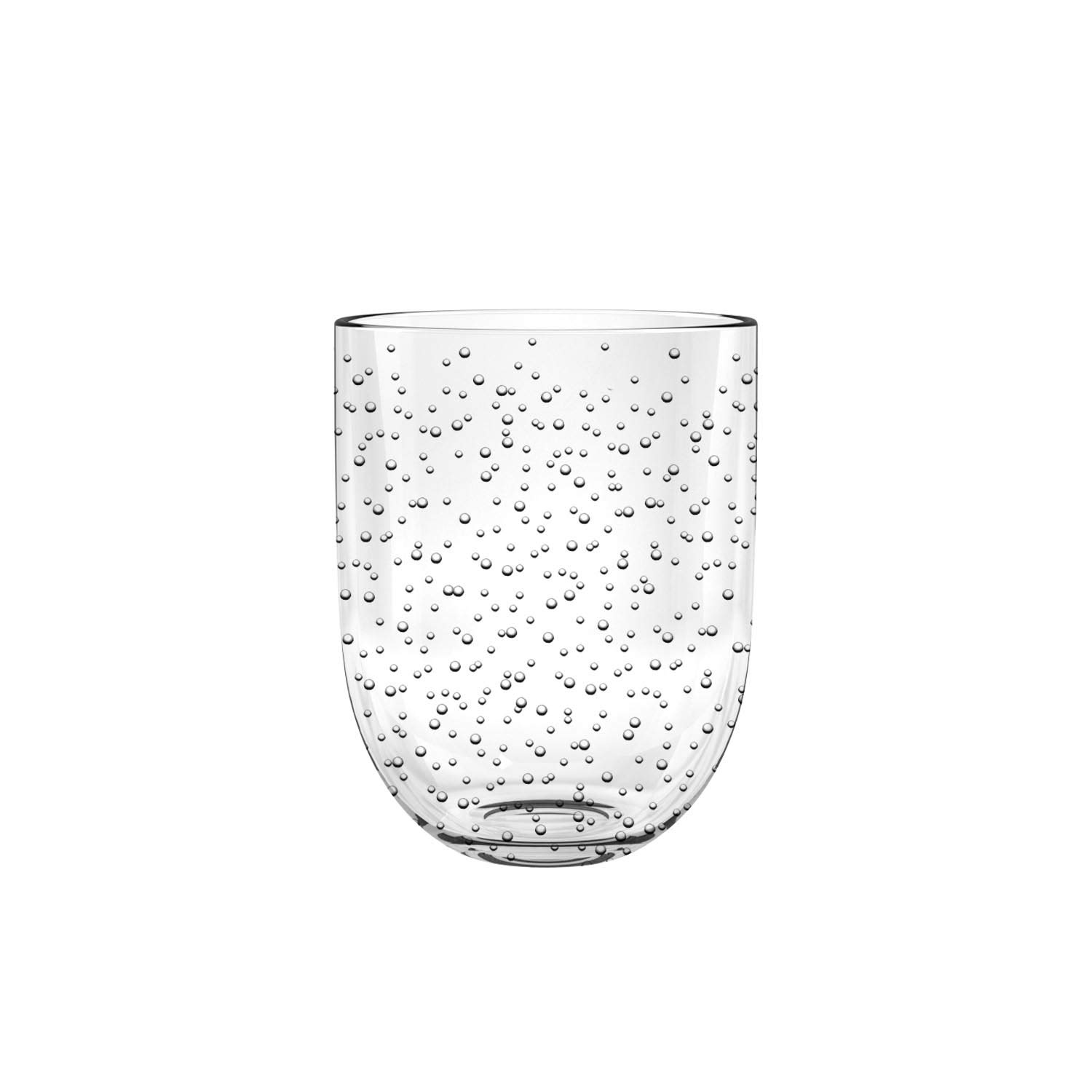 TarHong Bubble Double Old Fashion Glass Clear, 15.5 oz, Premium Plastic, Set of 6