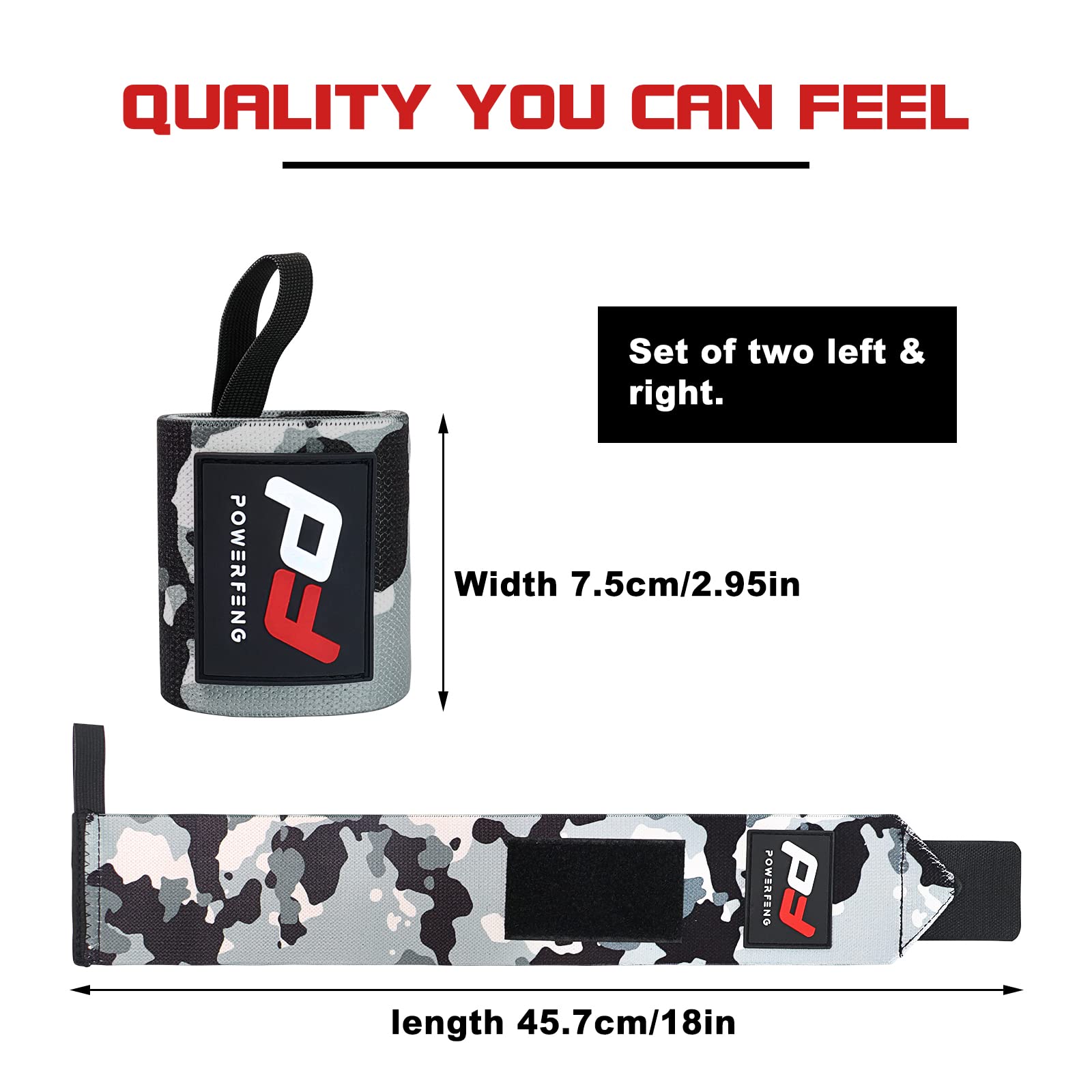 Wrist Wraps Support Weight Lifting: Weightlifting Wrist Wraps Powerlifting Strength - Gym Benching Wrist Wrap Powerlifting for Men & Women - Wristwraps for Bodybuilding