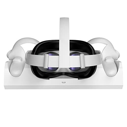 VR Helmet Charging Storage Base Game Peripheral Accessories for Oculus Quest 2 (White)
