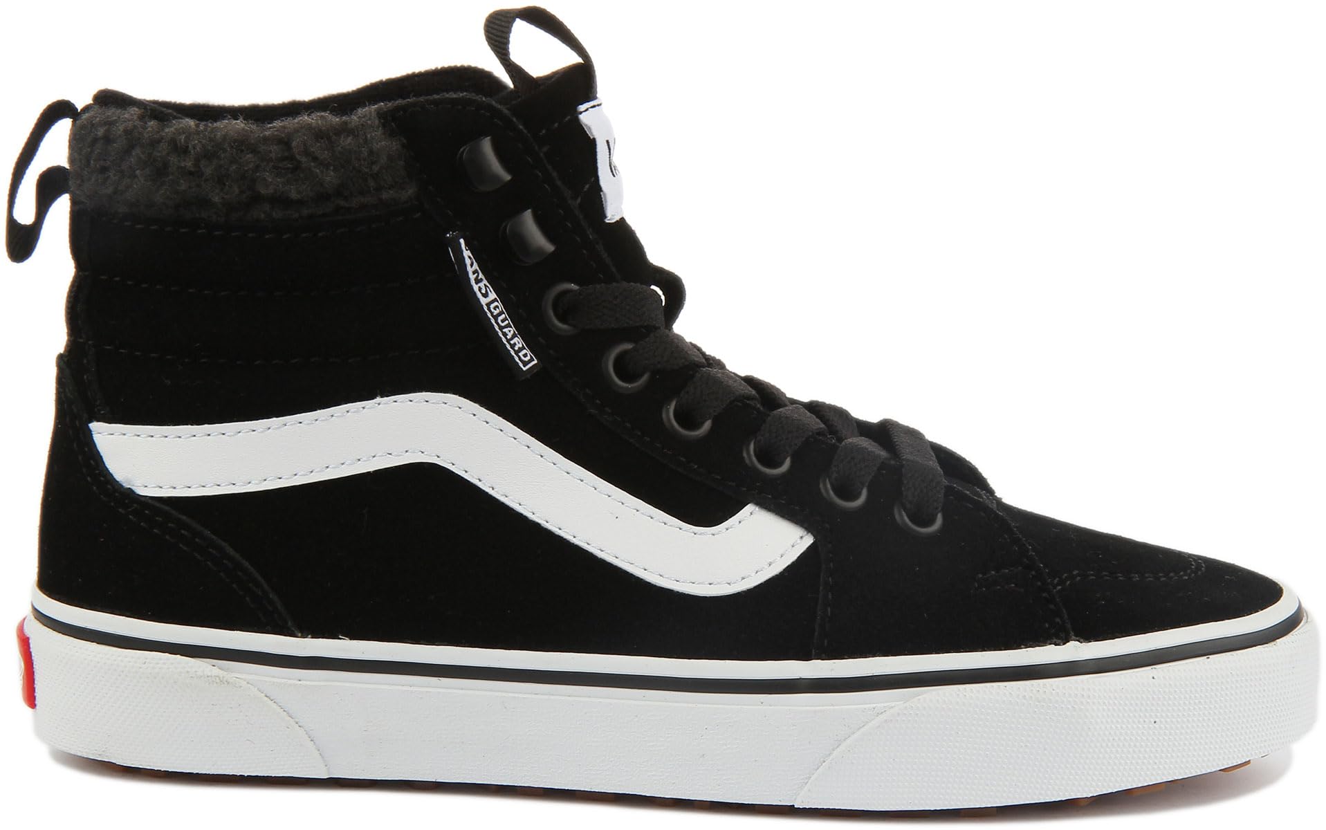 Vans Women's High-Top Sneaker, Suede Black White, 9