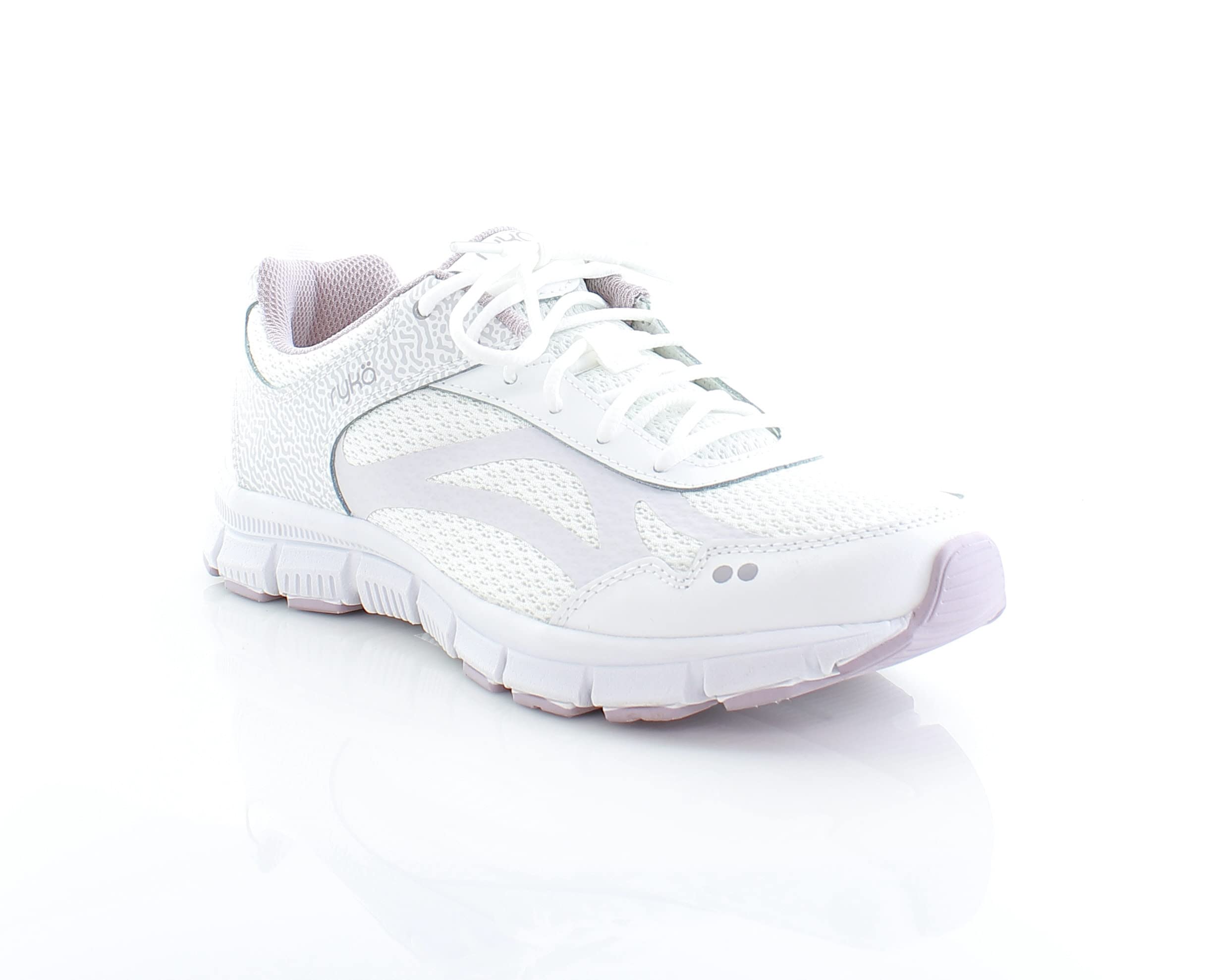 Ryka Womens Harlee Lace Up Athletic and Training Shoes White 8 Wide (C,D,W)