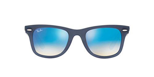 Ray-Ban Rb4340 Wayfarer Ease Square Sunglasses, Blue/Brown Gradient Mirrored Blue, 50 mm