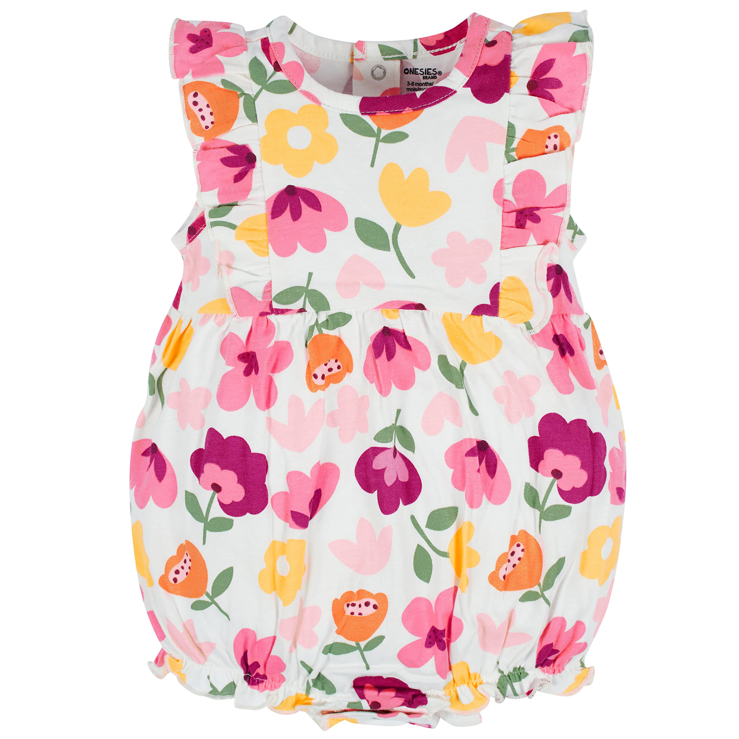 Onesies Brand Baby Girls 3-Pack Romper, Fox, 24 Months
