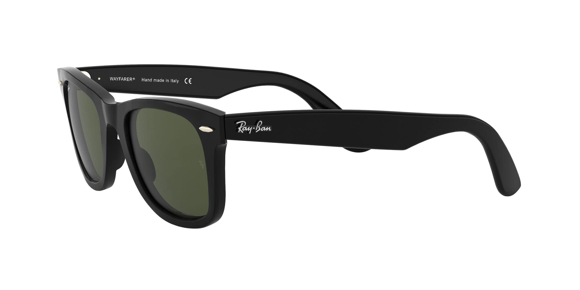 Ray-Ban Rb4340 Wayfarer Ease Square Sunglasses, Black/G-15 Green, 50 mm