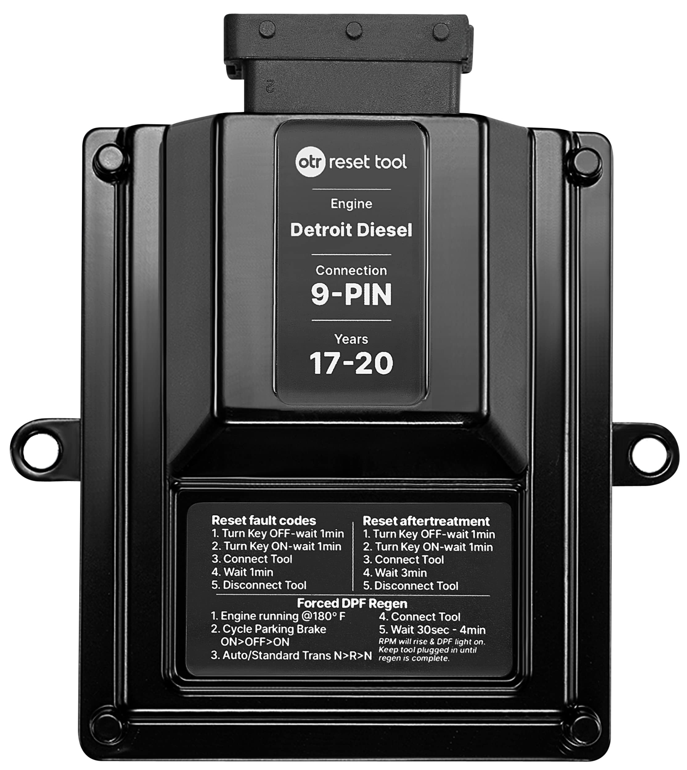 OTR Reset Tool Detroit Diesel 2017-2020, Forced DPF Regen, Reset Faults, Soot Level Very High, and Ash Accumulator, DD13 DD15 DD16