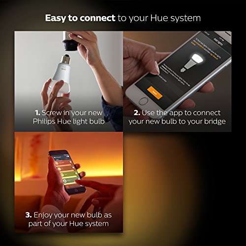 Philips Hue 2-Pack White Ambiance 60W Equivalent Dimmable LED Smart Bulb (Works with Alexa Apple Homekit and Google Assistant), 2 Bulbs (453092)