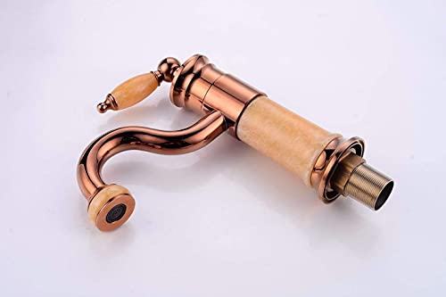WHLMYH Sink Tap,Kitchen Bathroom Sink Tap,Bathroom Kitchen Leak Proof Faucet,Save Now Water,Ceramic Single Hole Valve Single Handle Bath