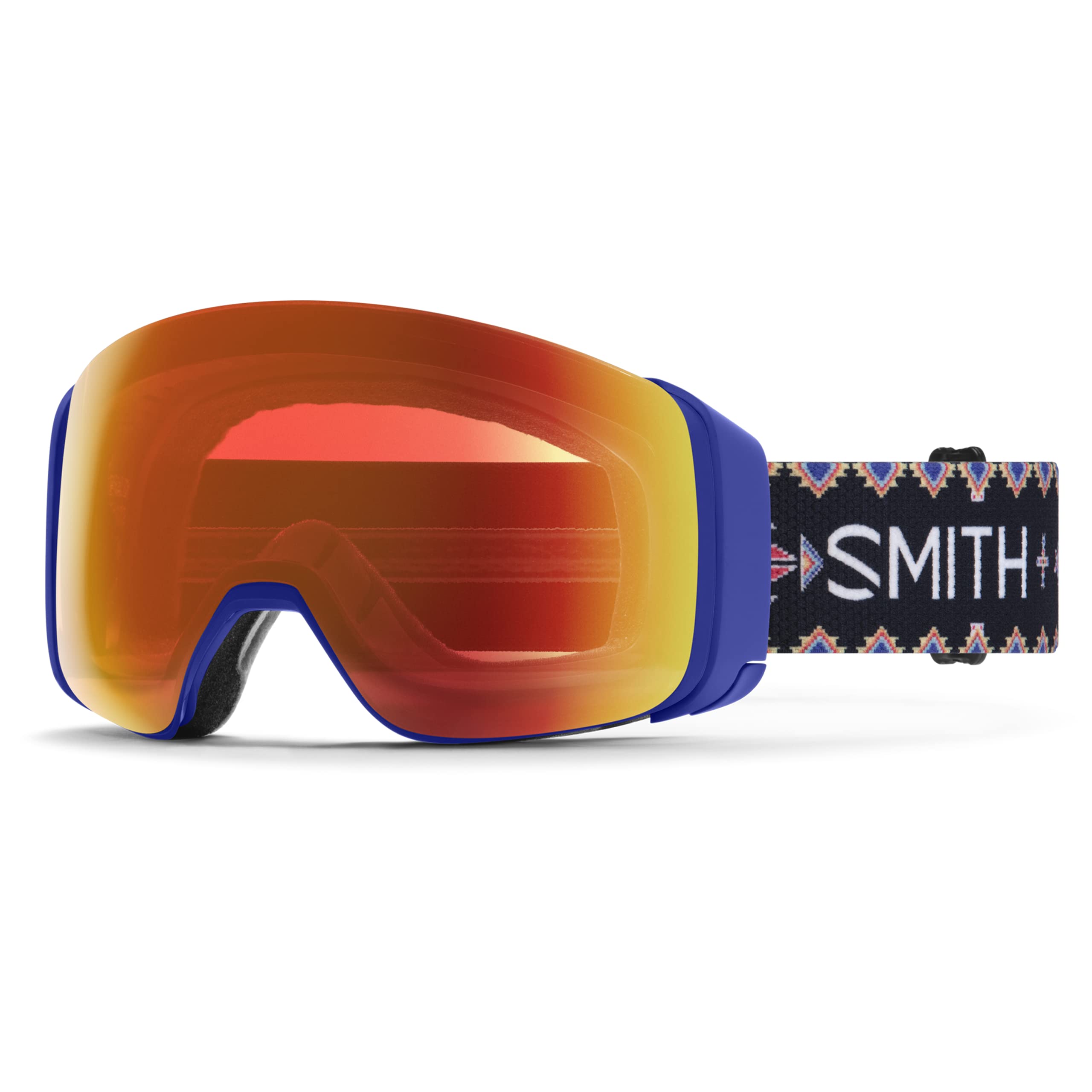 SMITH 4D MAG Asia Fit Snow Goggle - Alder Geo Camo | Chromapop Everyday Green Mirror + Low Light Replacement Lens